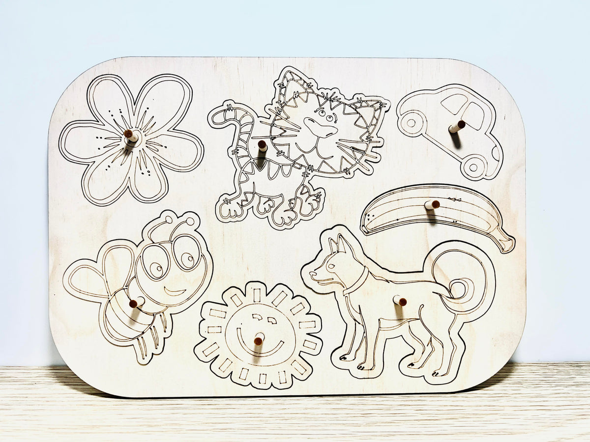 Kids Animal Peg Board Puzzle