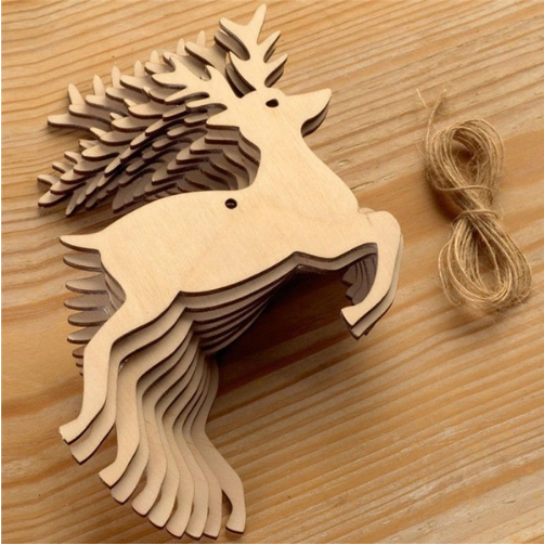 Reindeer Full Body DecorationLaser Cut Christmas Tree Decoration ...