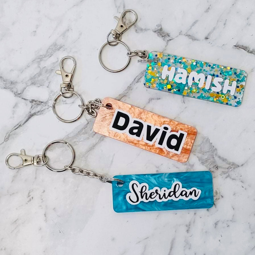 Marble acrylic name tags 😍