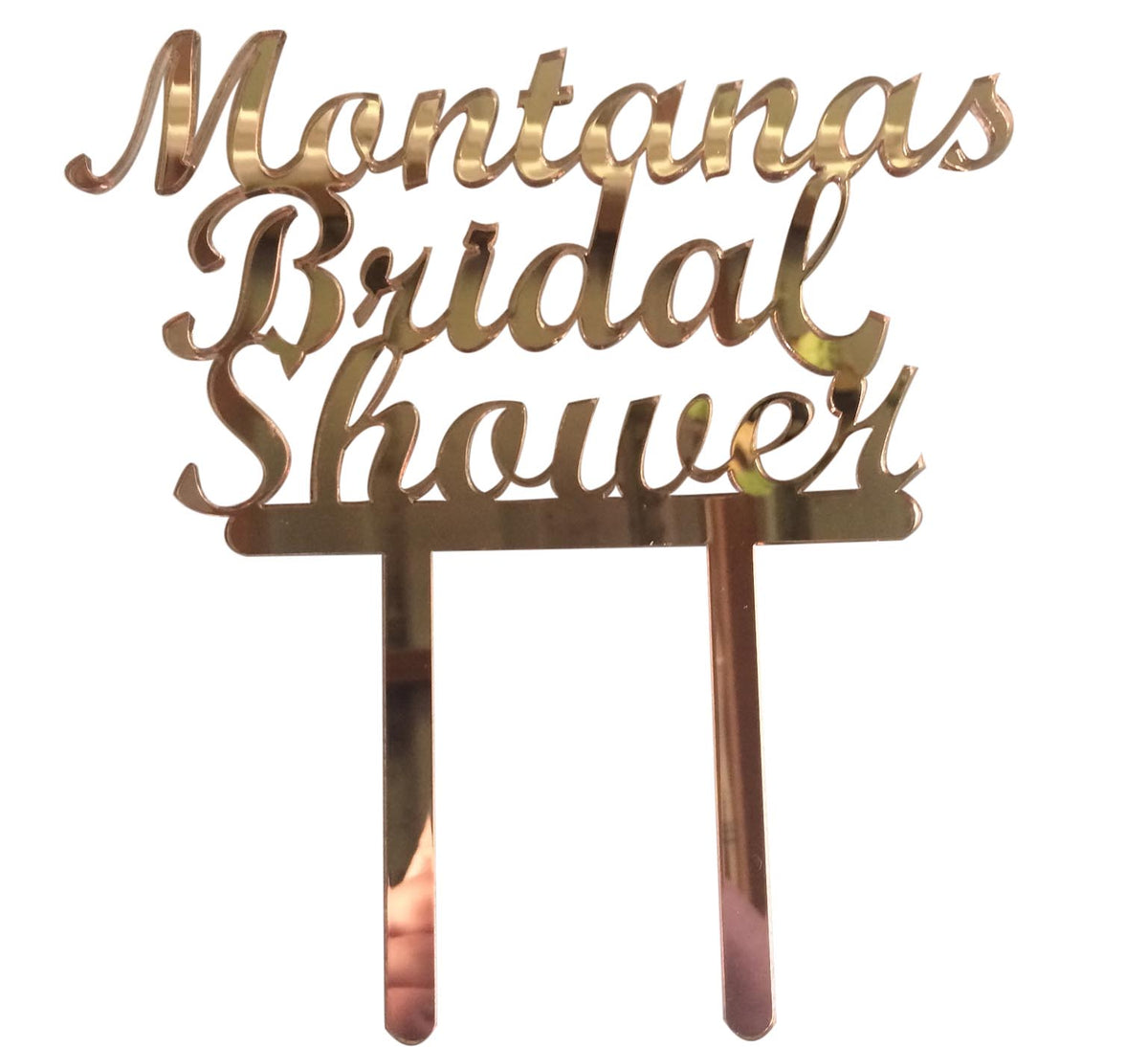 Custom Mirror Cake Toppers